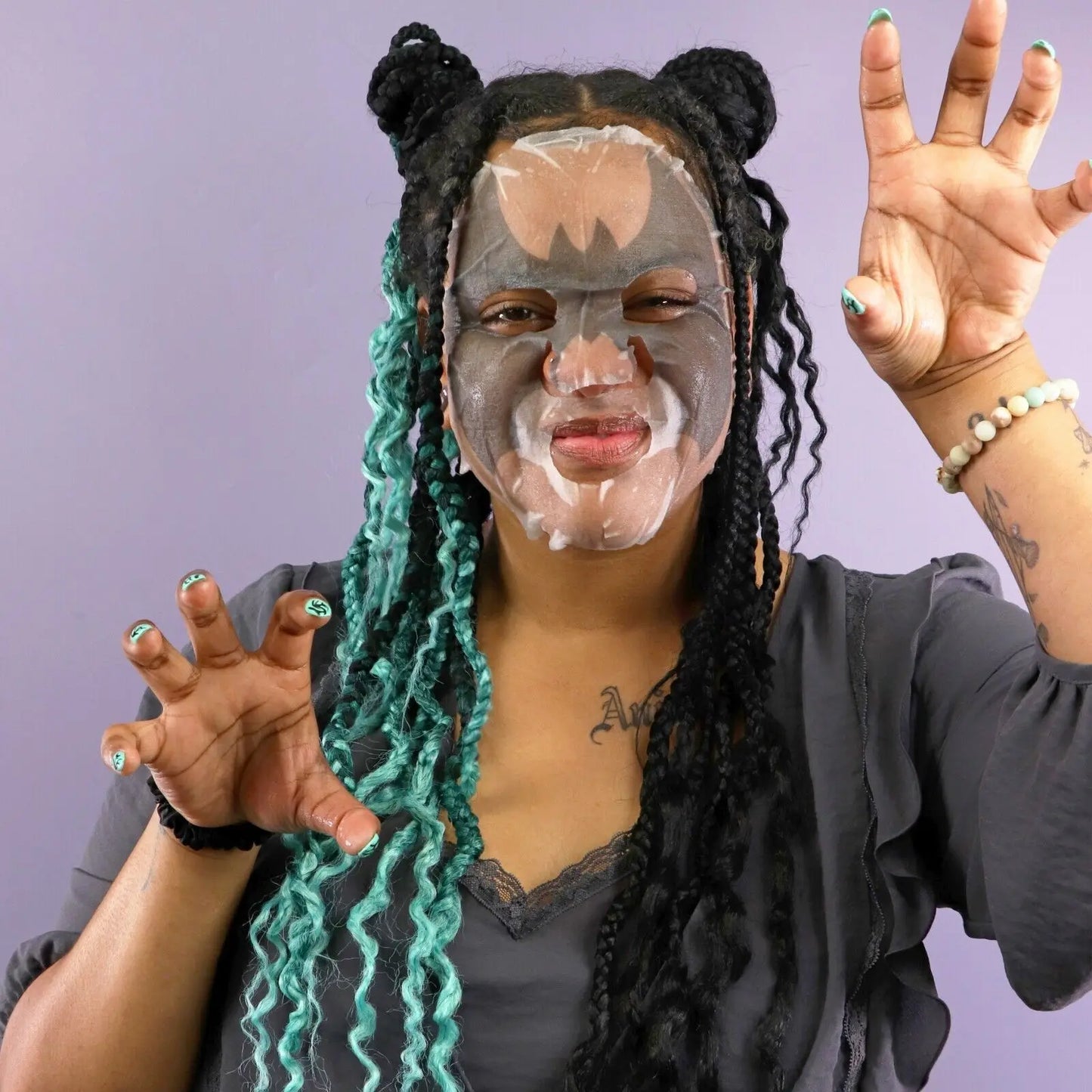 Bat Face Sheet Mask - Gothic Hydrating Skincare Treatment
